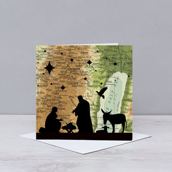 Nativity Scene Over Map Of Bethlehem By Atlas & I | notonthehighstreet.com