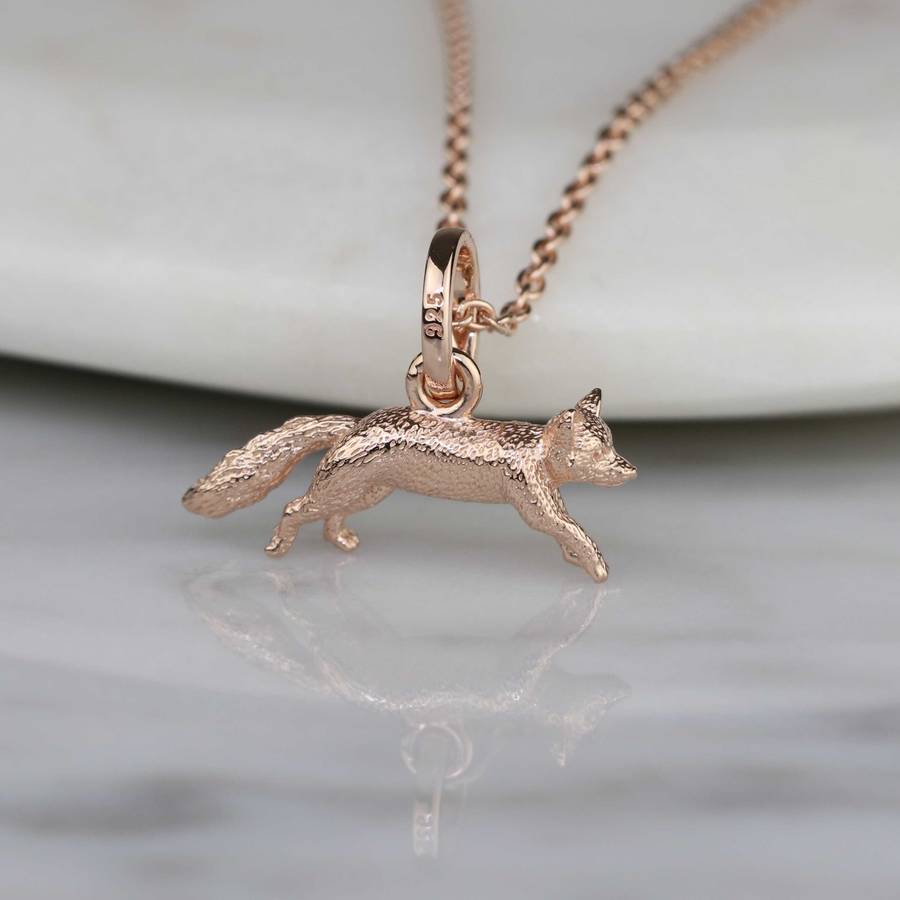 rose gold fox pendant by nest | notonthehighstreet.com