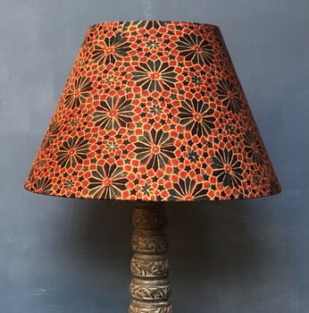 Indian Block Print Tapered Lampshade By Swee Mei | notonthehighstreet.com