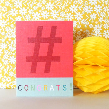 Mini Hashtag Congratulations Card By Kali Stileman Publishing ...