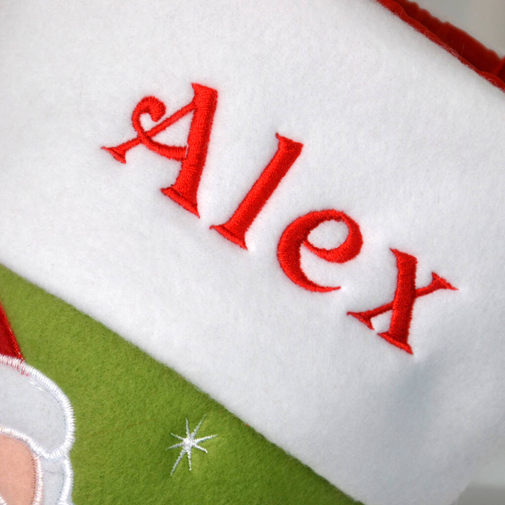 Personalised Green 'Letter to Santa' Christmas Stocking By 1st Birthday ...