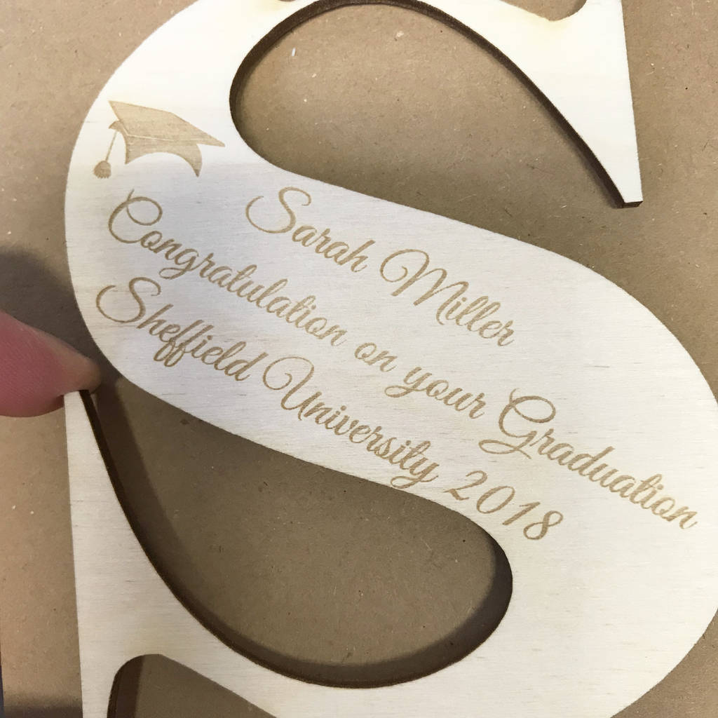 personalised initial letter graduation card by hickory dickory designs ...