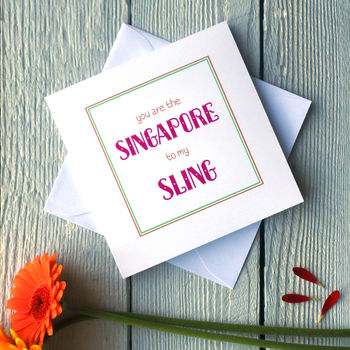 Personalised Singapore Sling Card By Fiona Gray Designs ...