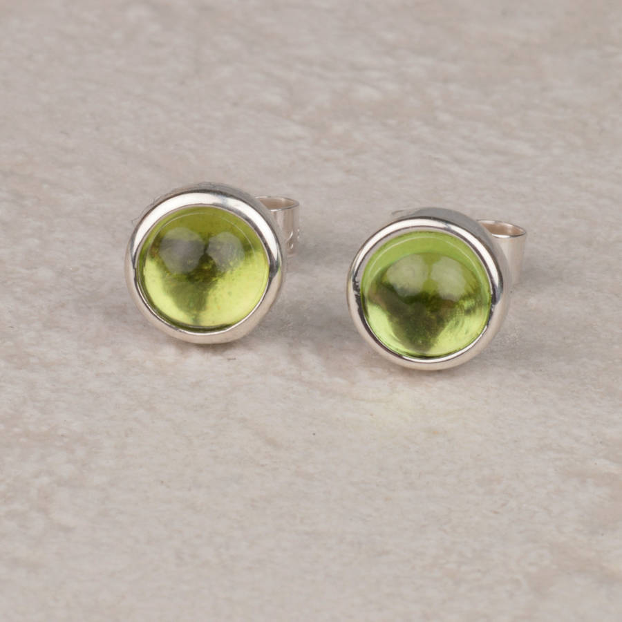 peridot sterling silver studs august birthstone by alison moore designs ...