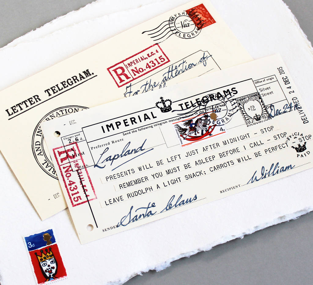 message from santa telegram keepsake by imperial telegrams ...