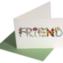 Friend Card By The Botanical Abc | notonthehighstreet.com