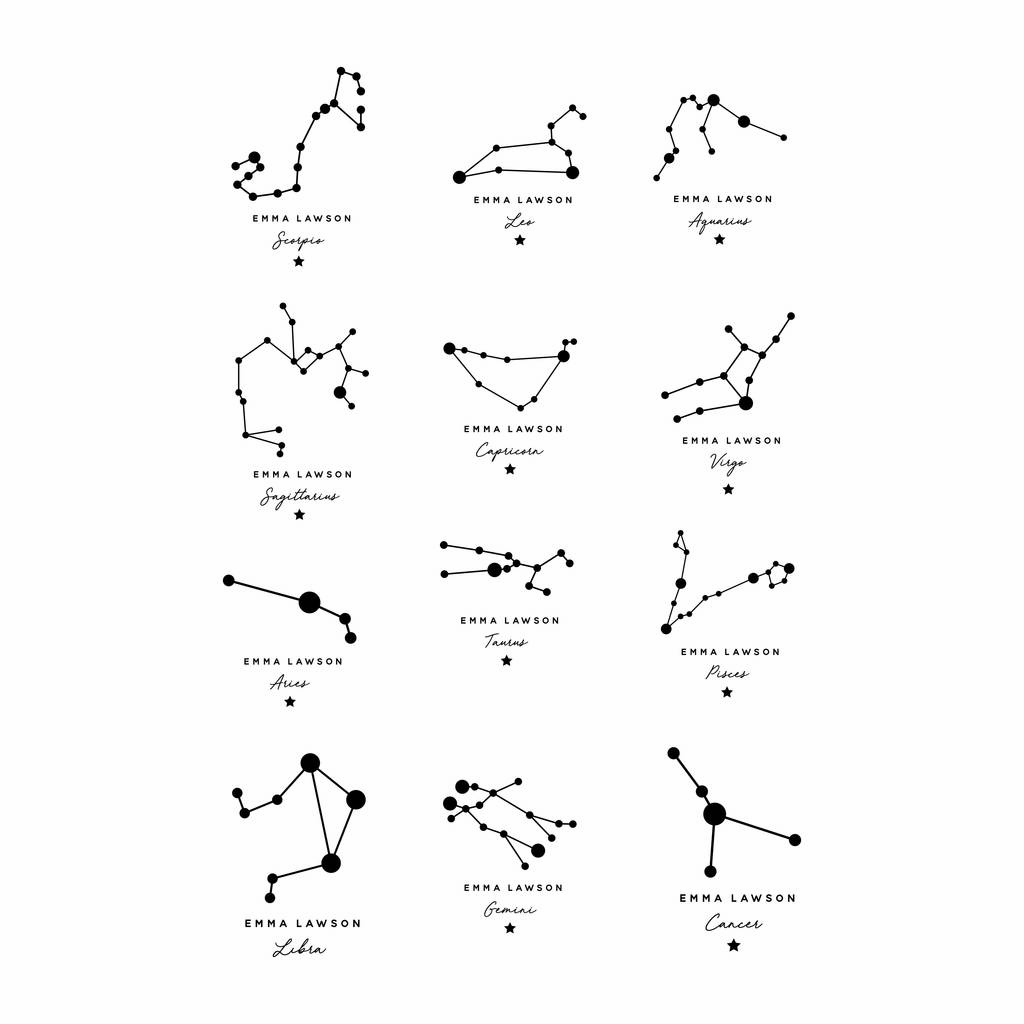 personalised constellation wall sticker by oakdene designs ...