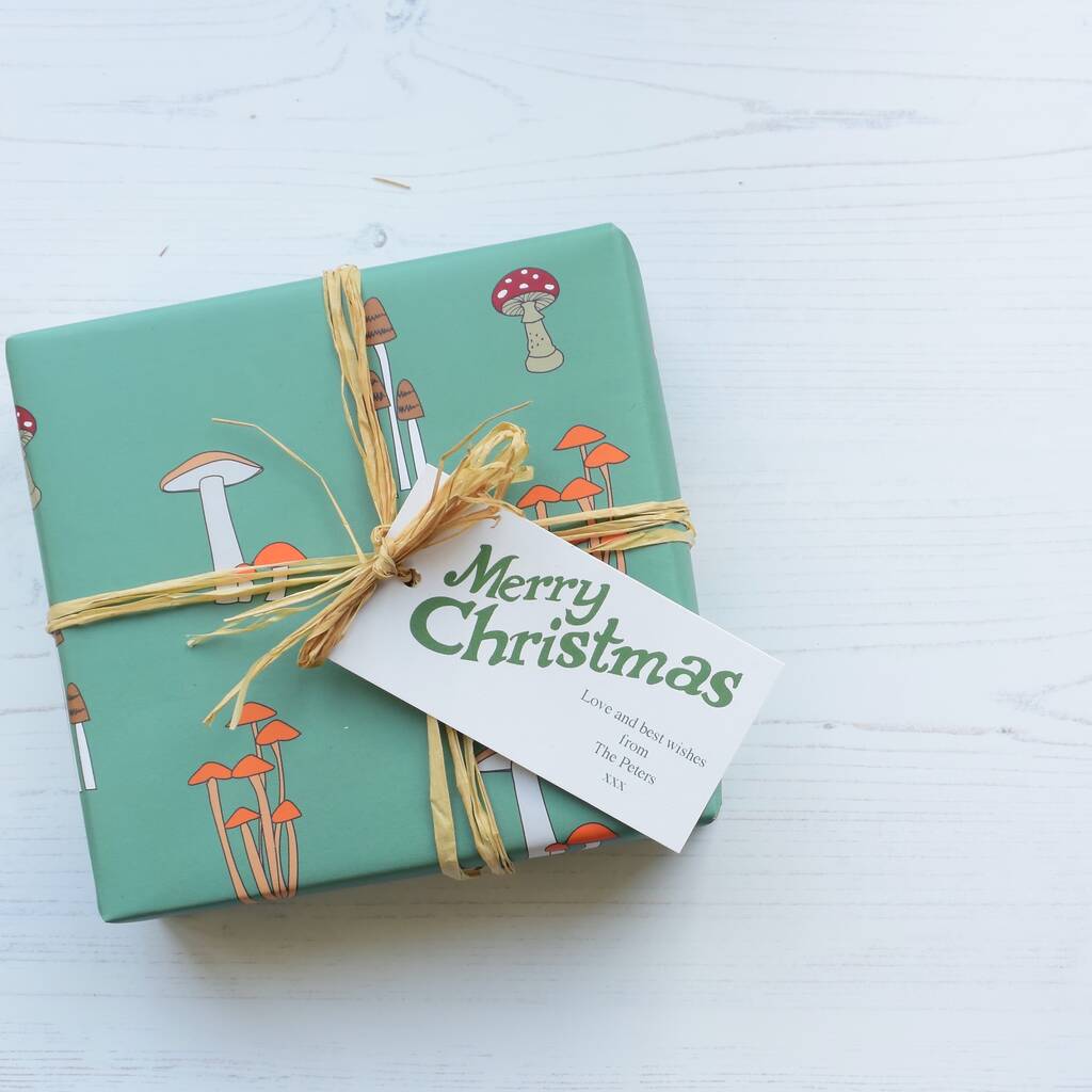 10 Personalised Merry Christmas Gift Tags By Paper and Inc
