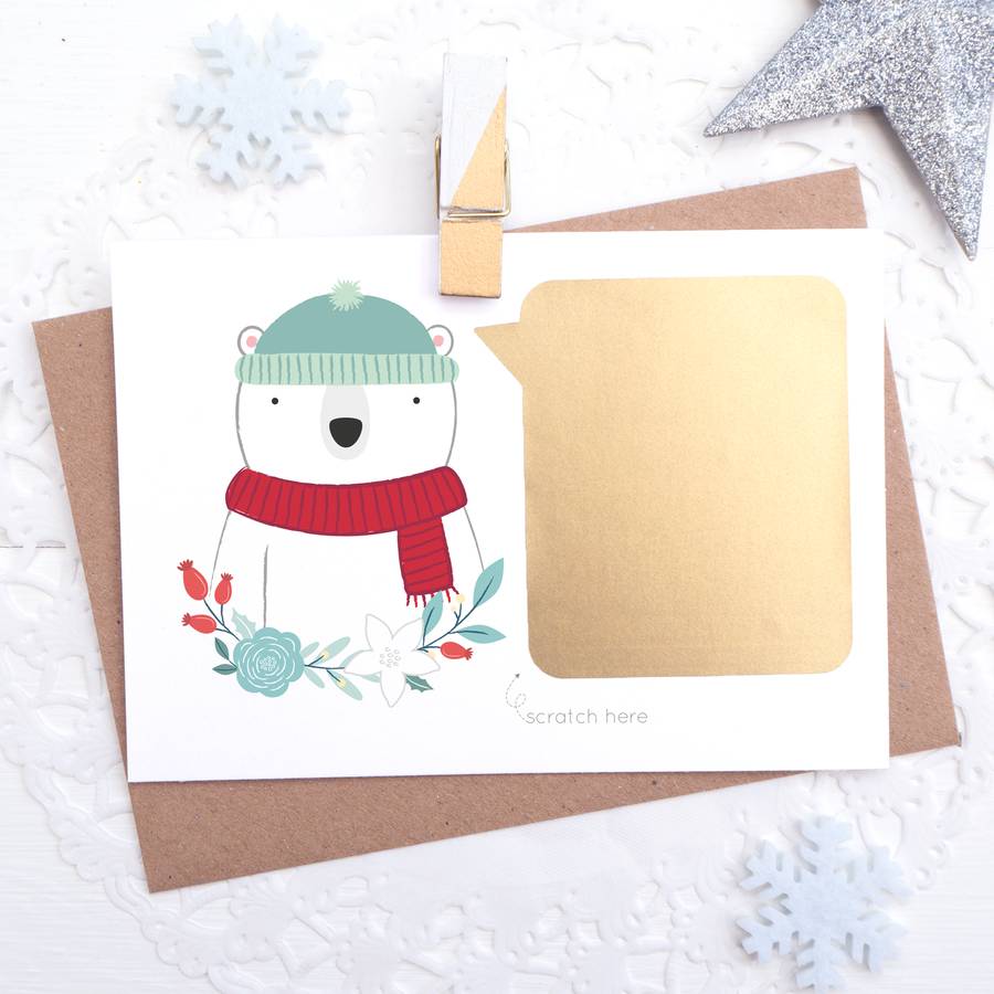 personalised christmas scratch card by joanne hawker ...