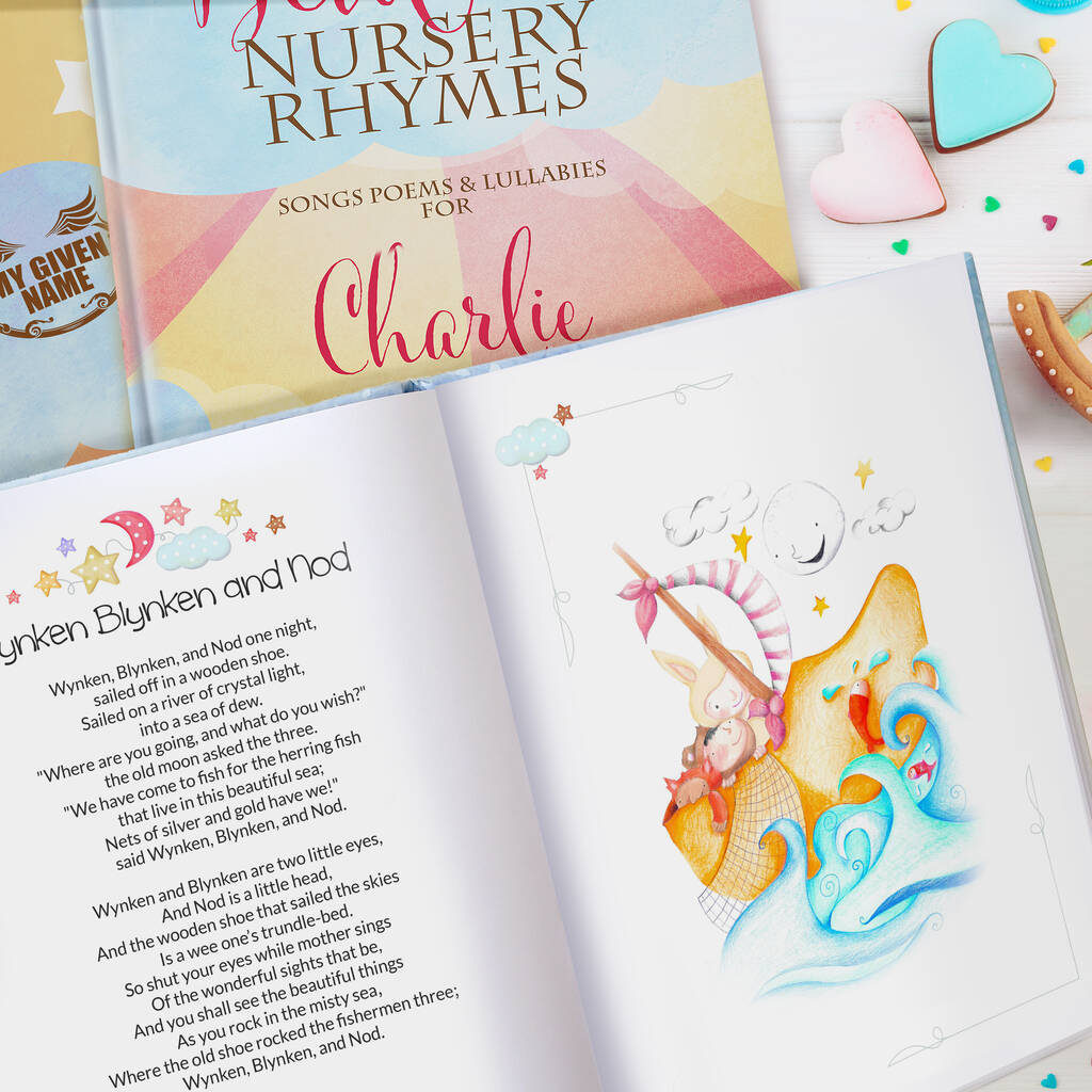 Bedtime Nursery Rhymes And Personalised Poems Book By MY GIVEN NAME 