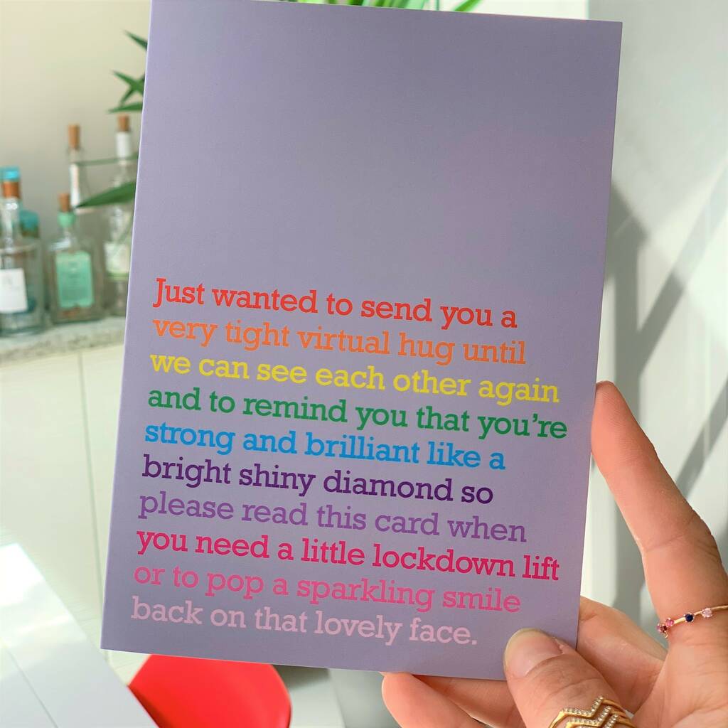 a little lockdown lift: virtual hug card for loved one by the right ...