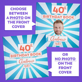 Personalised 40th Birthday Gift Book 'My Birthday Book' By Be In The Book