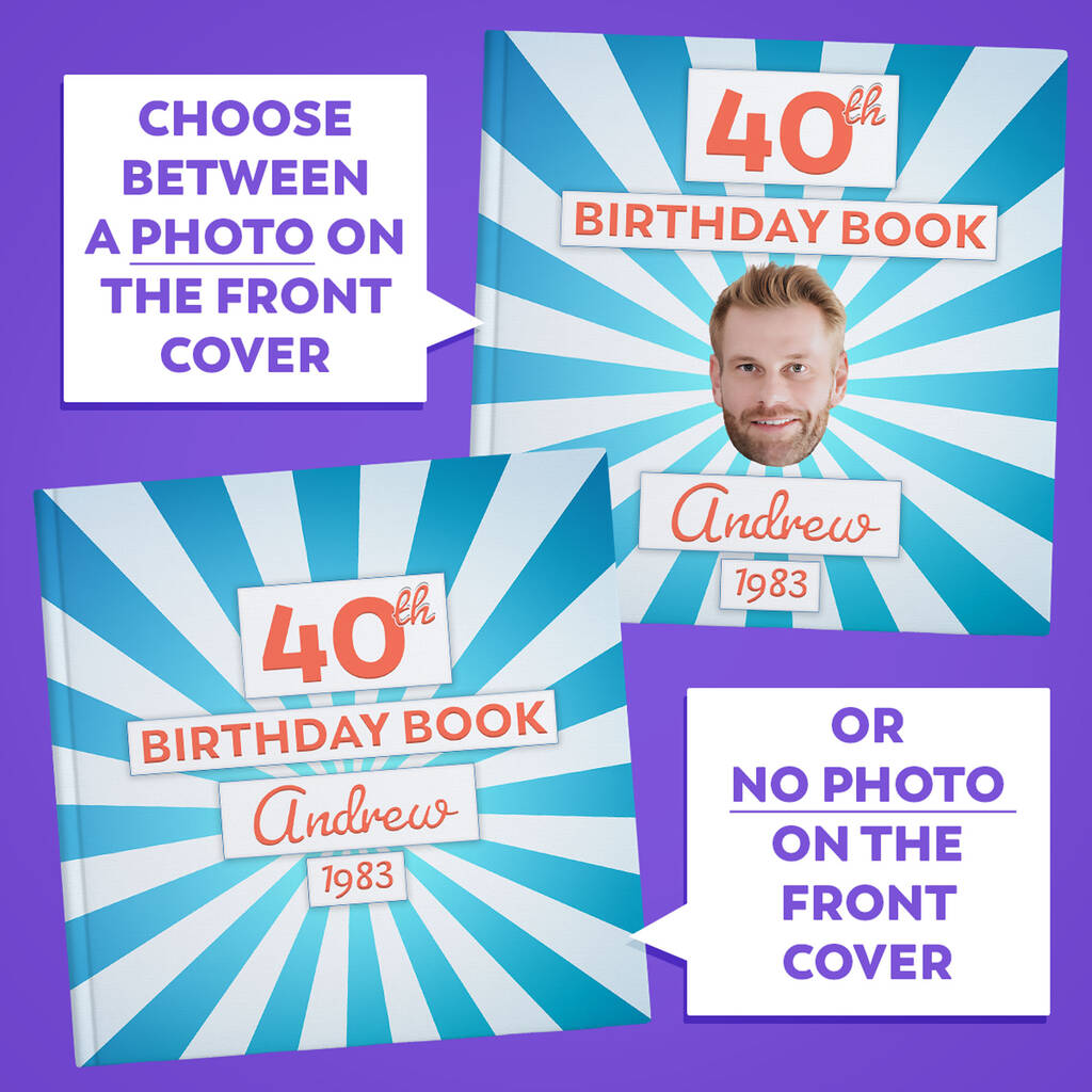 Personalised 40th Birthday Gift Book 'My Birthday Book' By Be In The Book