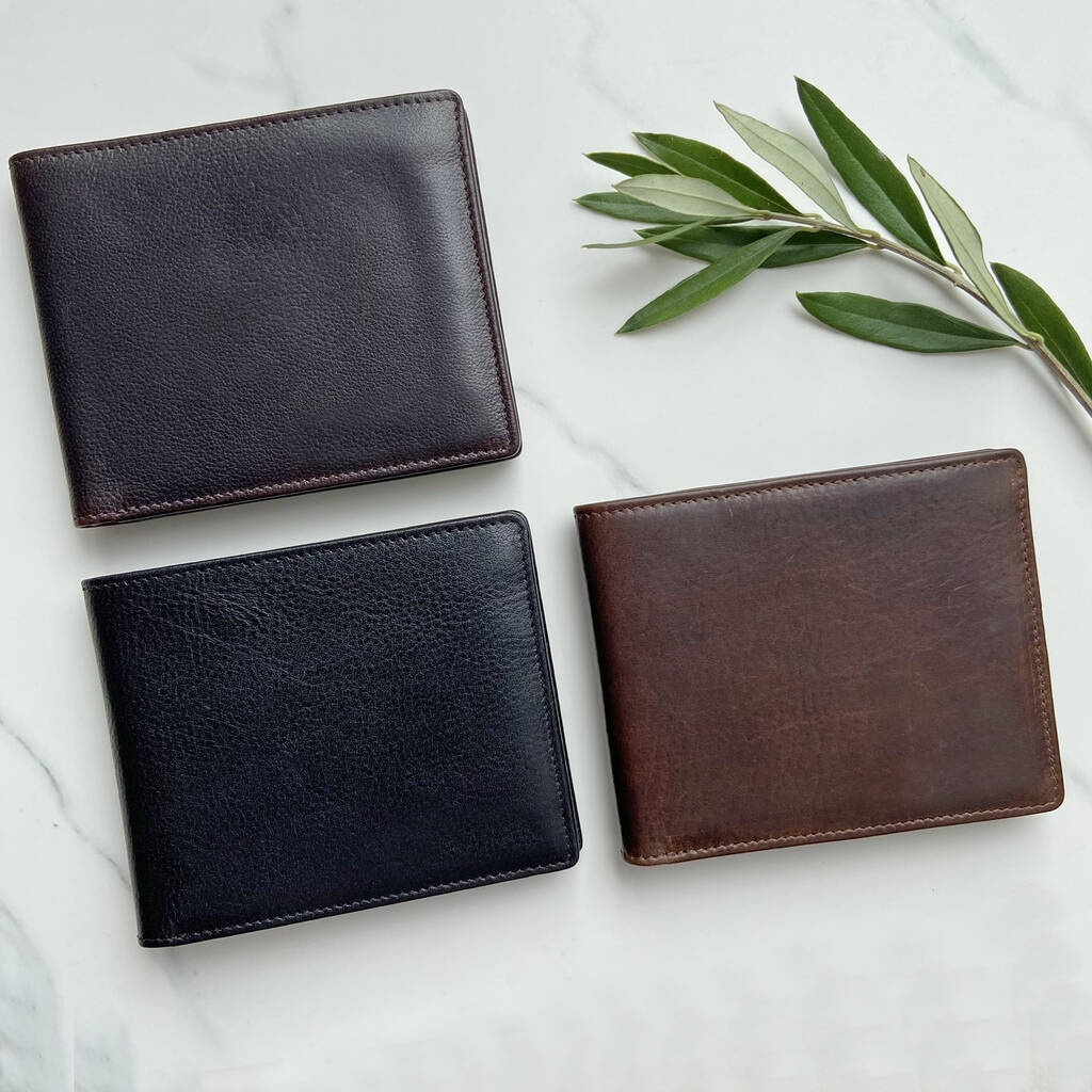 Men's Leather Bifold Wallet By Holly Rose | notonthehighstreet.com