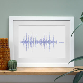 Leeds, Soundwave Typography Print By Dinkit | notonthehighstreet.com