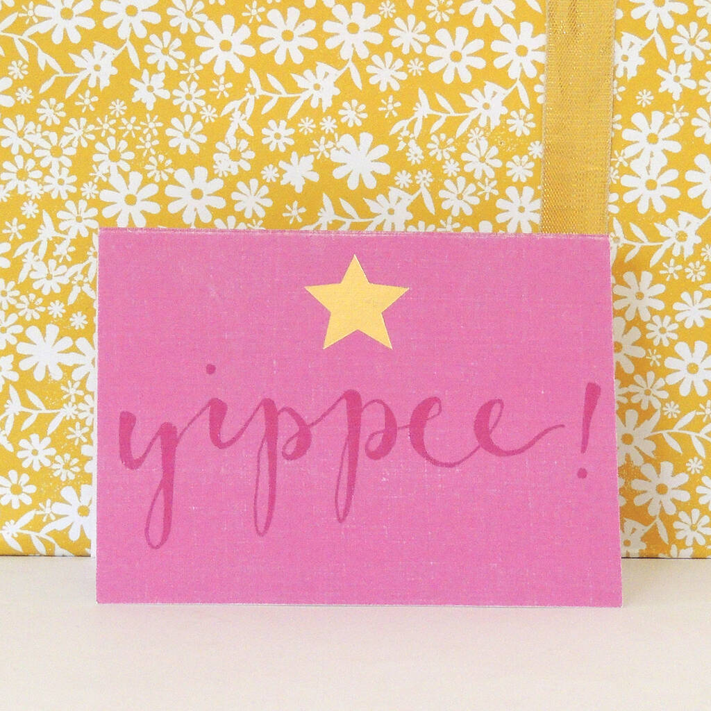 mini yippee! card by kali stileman publishing | notonthehighstreet.com