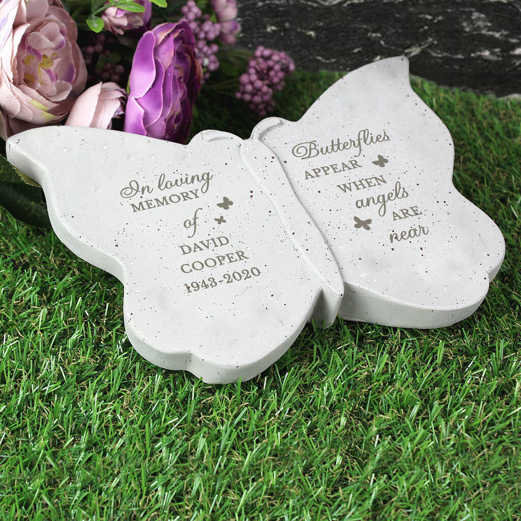 Personalised Memorial Butterflies Plaque By Bella Personalised Gifts ...