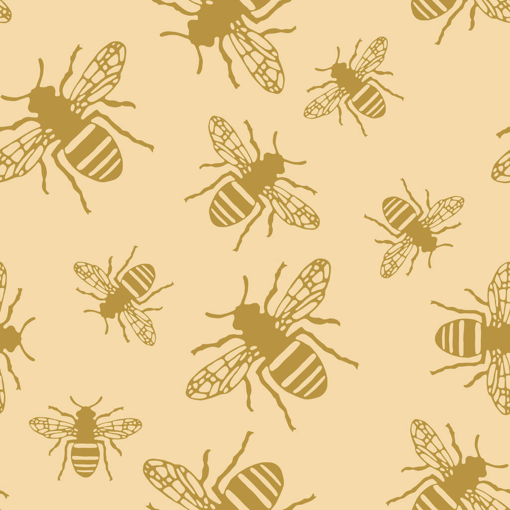 Bee Print Pastel Yellow Wallpaper By Harper & Blake ...