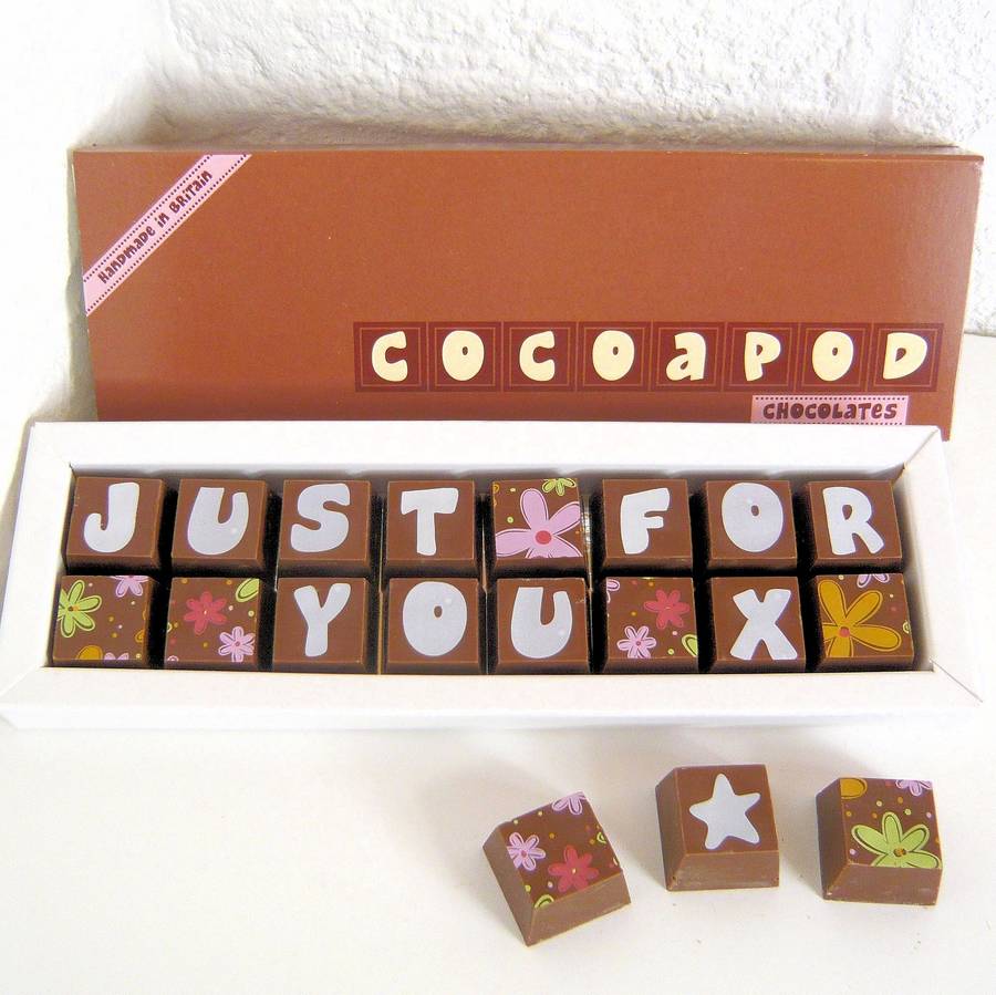 personalised chocolates in small box by cocoapod chocolates ...