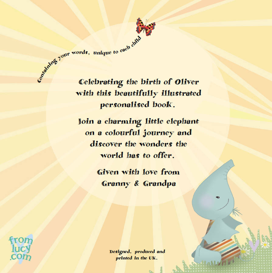 'welcome to the world' personalised new baby book by fromlucy ...