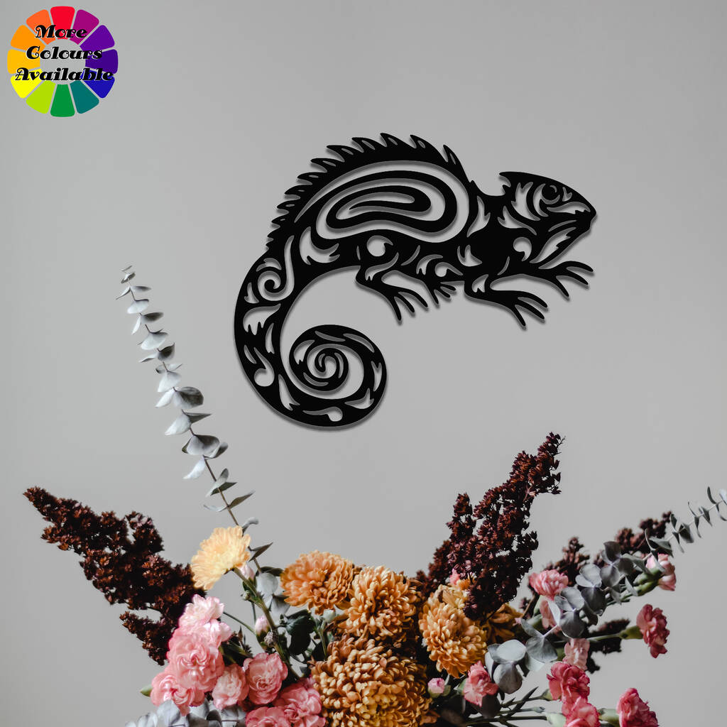Rusty Metal Chameleon Decor Metal Lizard Wall Art By Duke Craft ...
