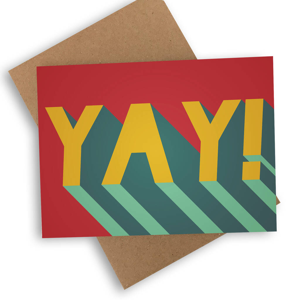 Yay Card. Eco Friendly By Mimi & Mae | notonthehighstreet.com