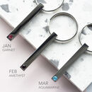 Minimalist Birthstones Keyring By Studio Hop | notonthehighstreet.com