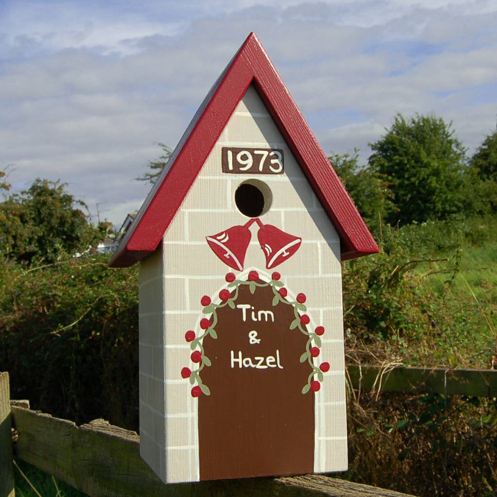 personalised wedding / anniversary bird box by lindleywood ...