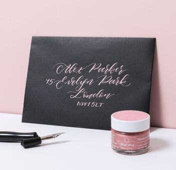 blush pink shimmer calligraphy ink by à l'aise | notonthehighstreet.com