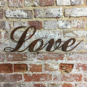 Rusty Metal Word Signs Plaques By RW NORFOLK | notonthehighstreet.com
