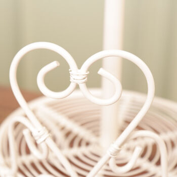 Ivory Heart Paper Towel Holder By Dibor | notonthehighstreet.com