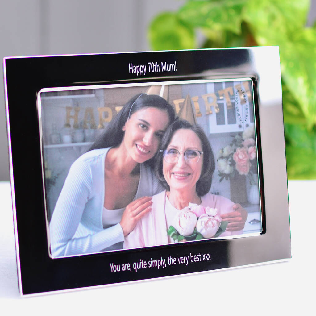 Personalised 70th Birthday Silver Photo Frame By Penelopetom ...