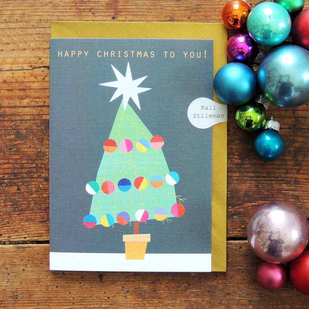 Bold Christmas Tree Card By Kali Stileman Publishing
