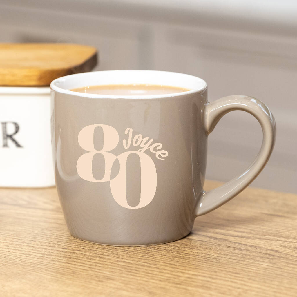 80th Birthday Personalised Mug By Becky Broome