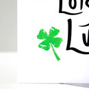 Lots Of Luck Card By Fiona Clabon Illustration | notonthehighstreet.com