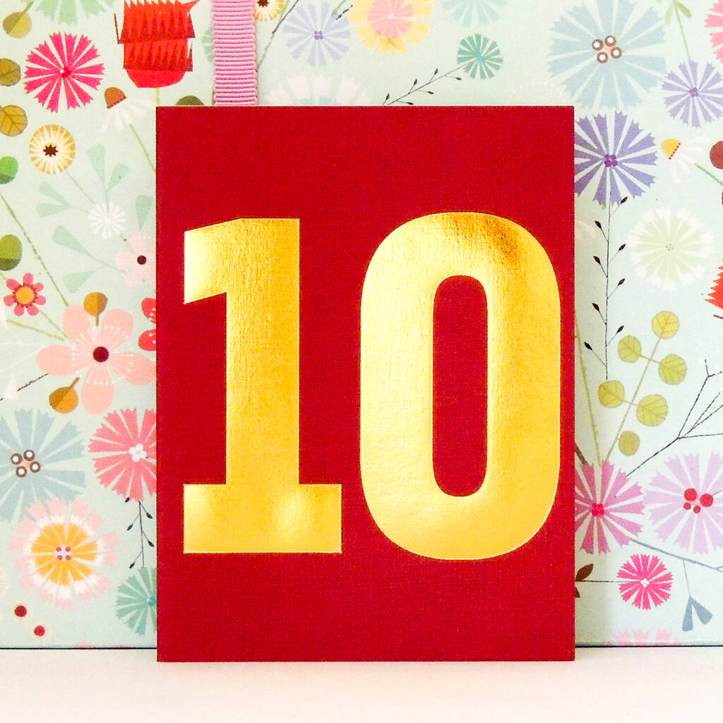 Mini Gold Foiled Ten Card By Kali Stileman Publishing