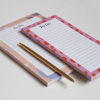 Pink And Orange Dl Tall To Do Notepad By Georgia B Designs ...