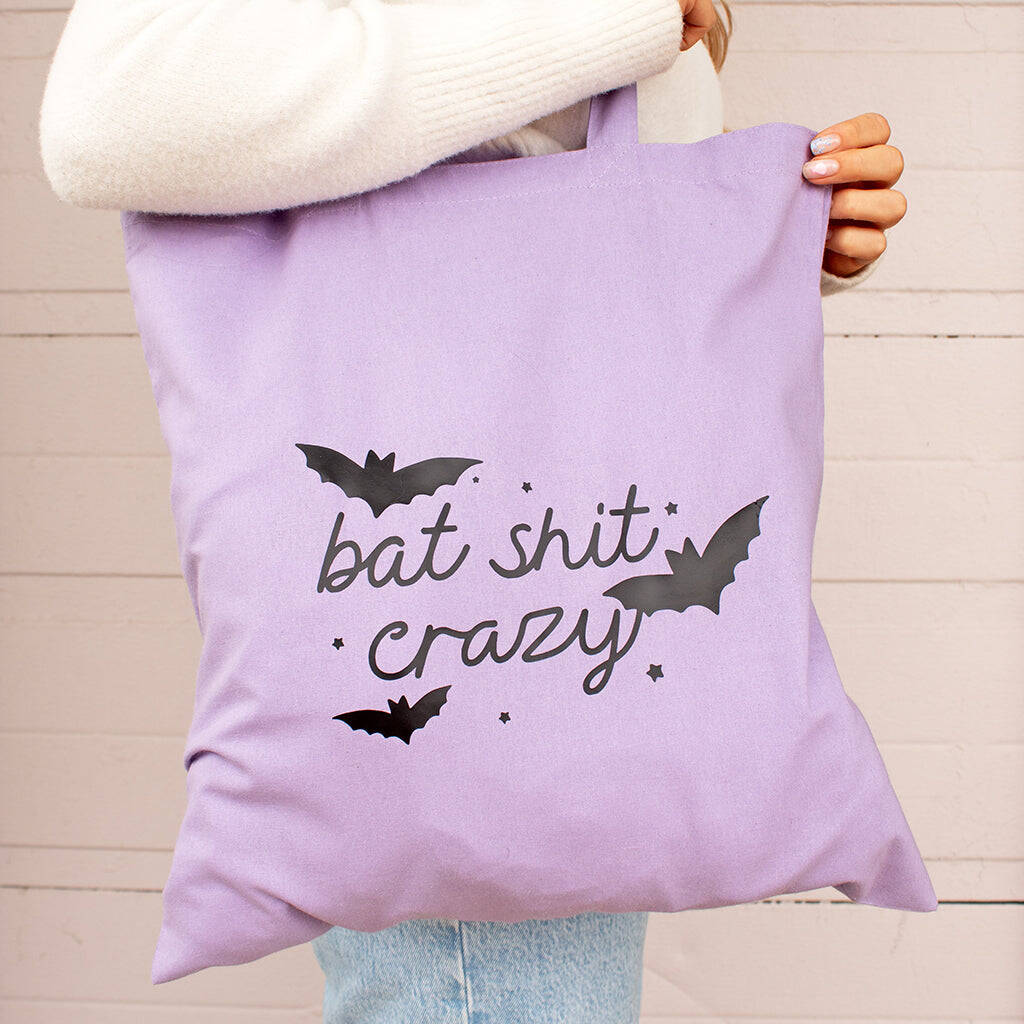 Bat Crazy Purple Tote Bag By TreatBox