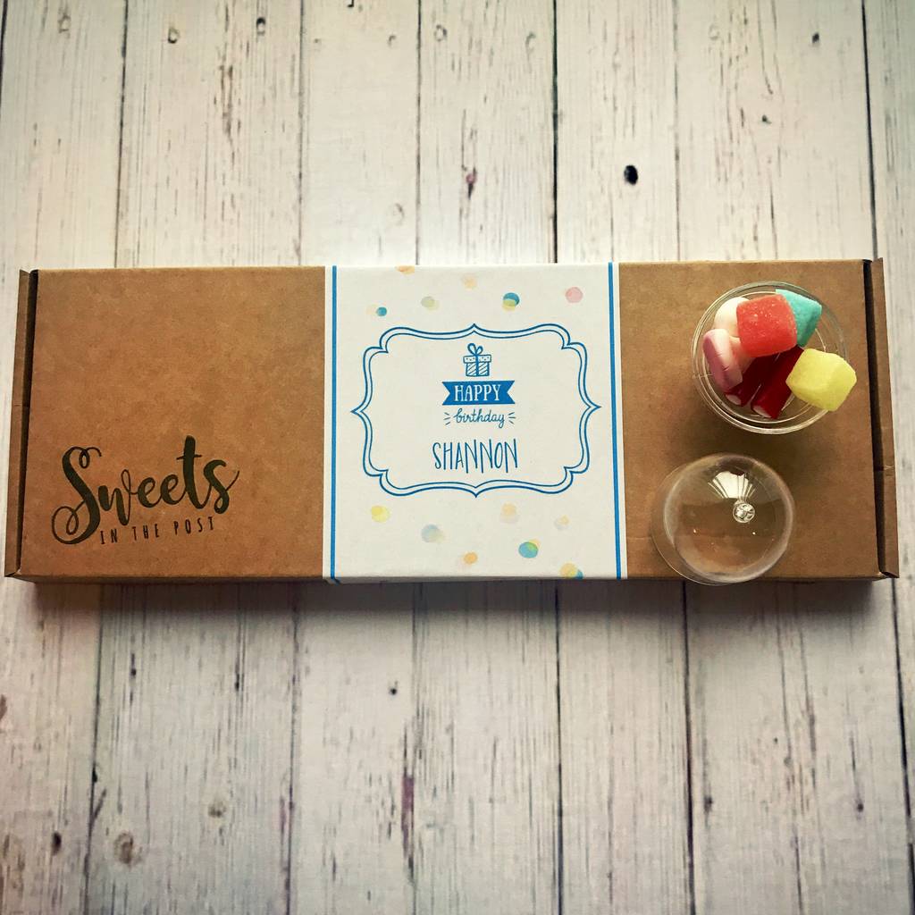 Happy Birthday Personalised Dotty Sweet Box By Sweets In The Post ...