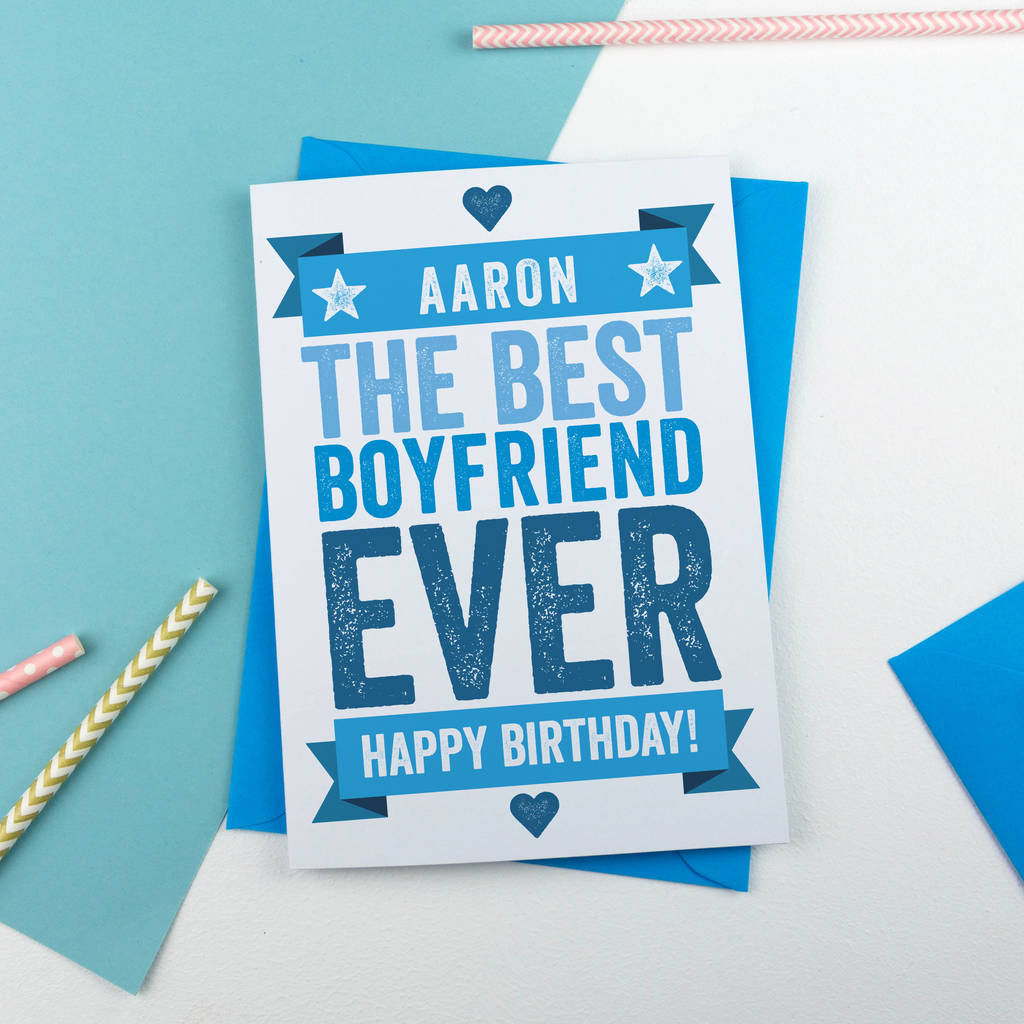 Personalised Birthday Card For Boyfriend By A Is For Alphabet 
