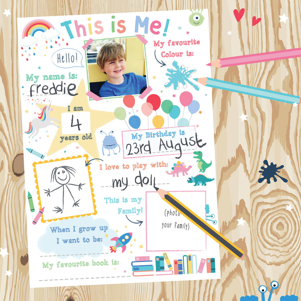 This Is Me! School And Nursery Colouring Sheet By Tales of Me Books ...