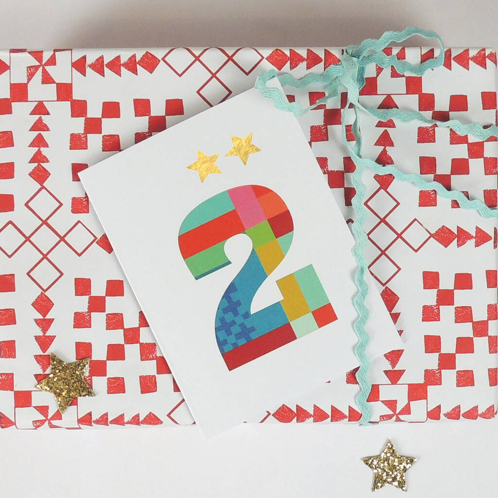 Mini Gold Star Number Two Card By Kali Stileman Publishing ...