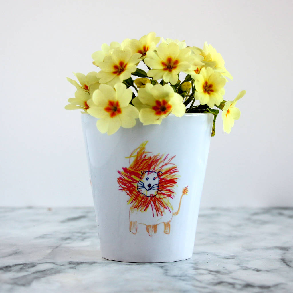 Personalised Child s Drawing Plant Pot By Snapdragon personalised-child-s-drawing-plant-pot-by-snapdragon