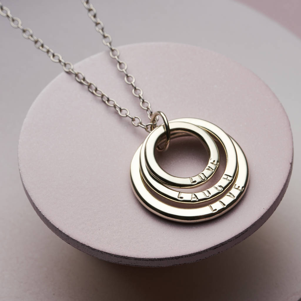 Personalised 9ct Gold Family Names Necklace By Posh Totty Designs Personalised 9ct Gold Family Names Necklace By Posh Totty Designs