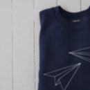 origami paper plane sweatshirt by acies co | notonthehighstreet.com