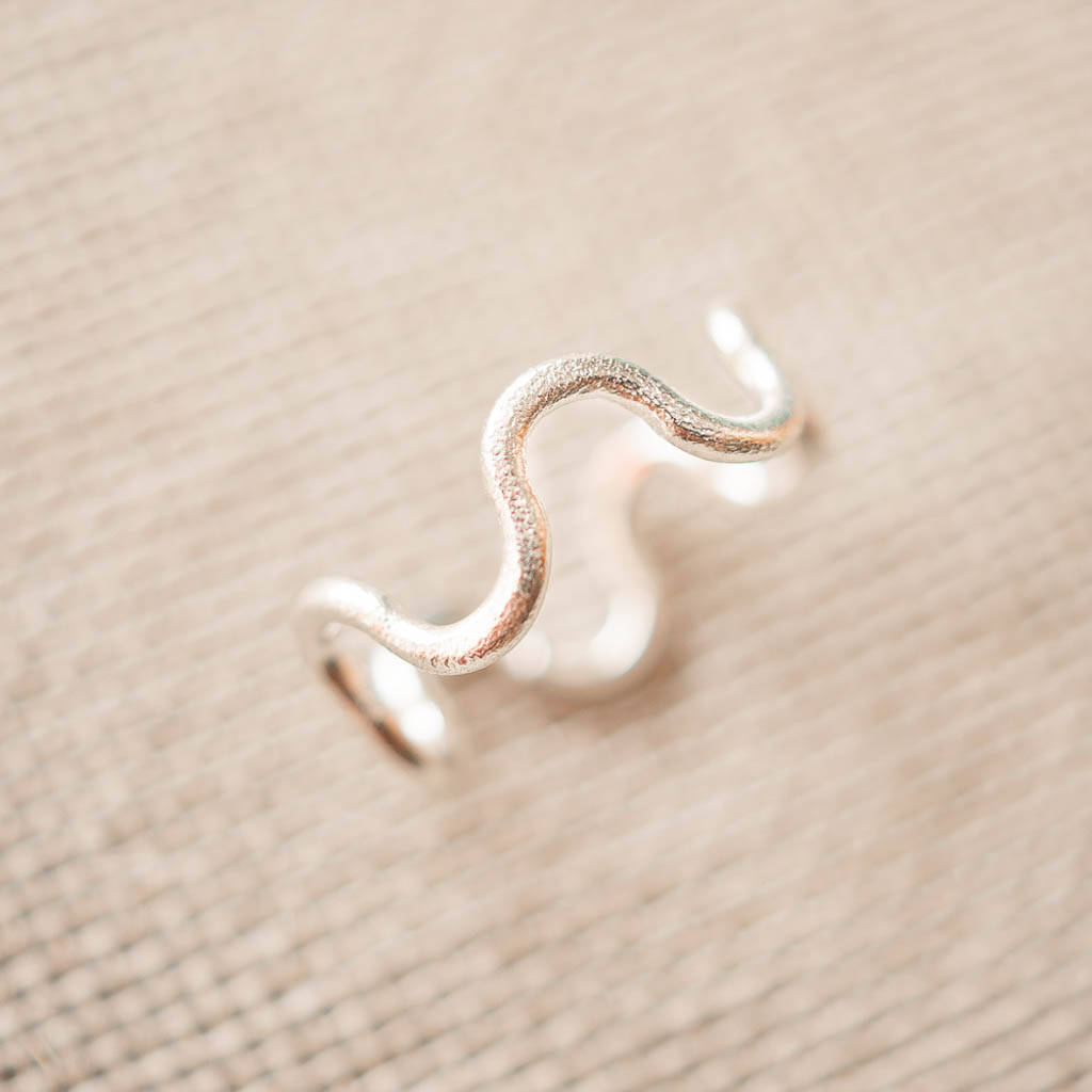 Sandy Ripple Wave Ring By Sadie Jewellery