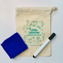 Triangular Pen And Cloth Set By My Little Learner | notonthehighstreet.com