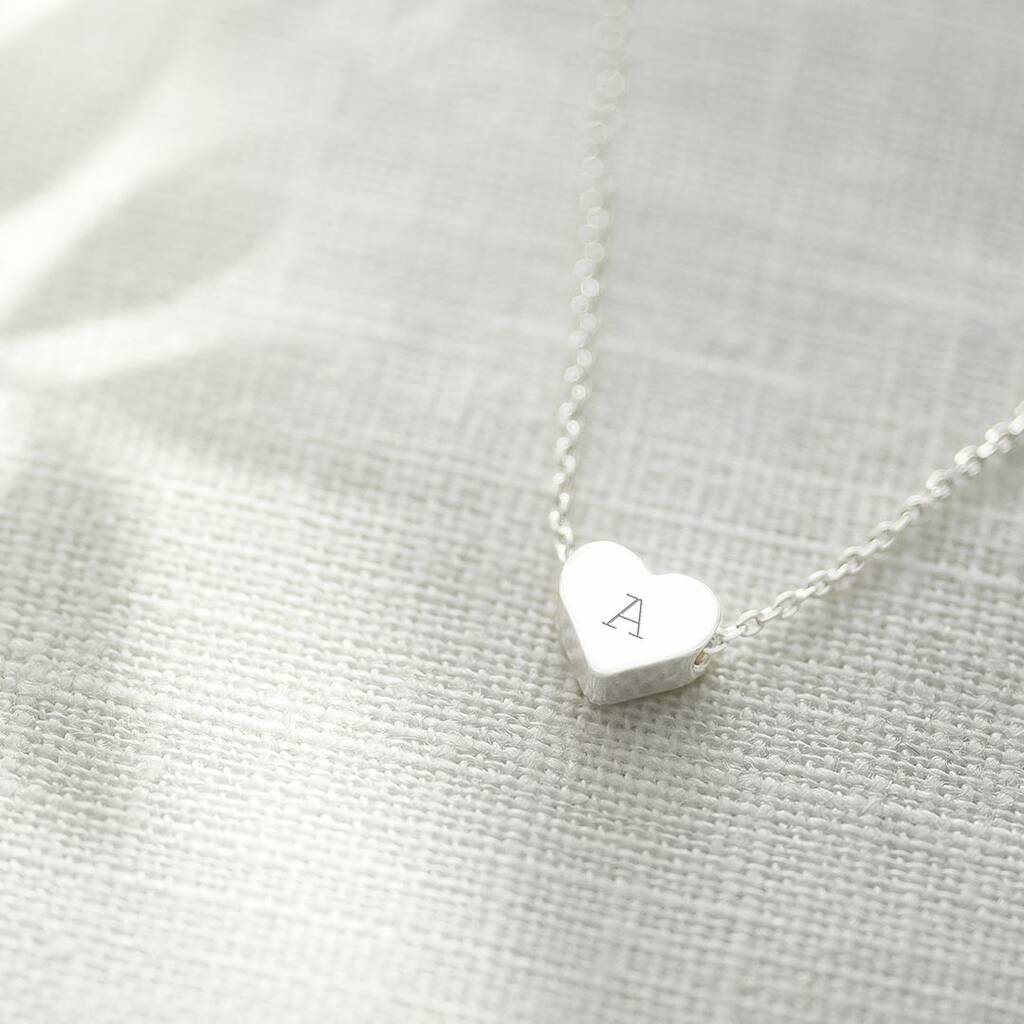 Mini Heart Initial Personalised Necklace By Bloom Boutique ...