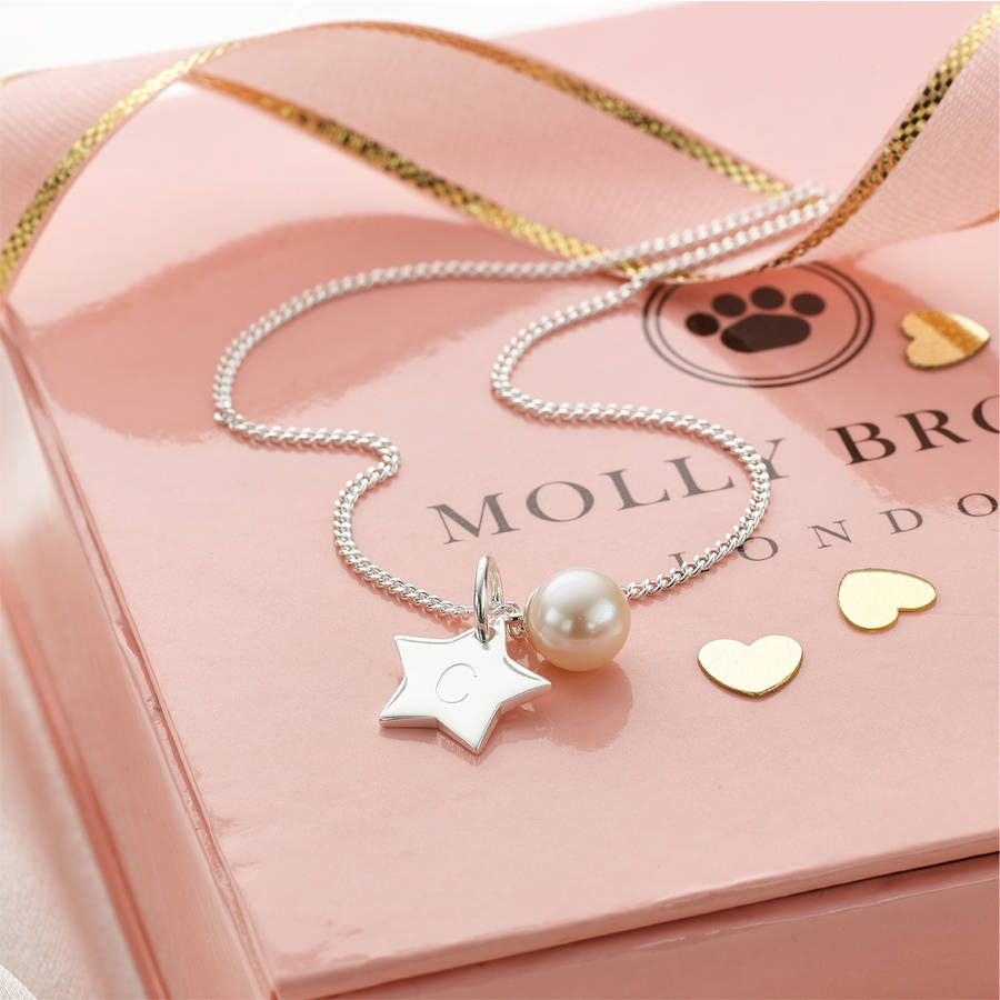 personalised my first pearl necklace by molly brown london ...