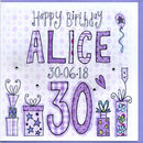 30th Birthday Card By Claire Sowden Design | notonthehighstreet.com